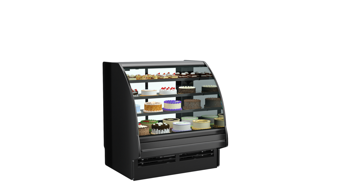 GHS 56''H Refrigerated Service Case w/ Curved Glass | Structural Concepts
